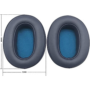 WH-XB900N Replacement Ear Pads Potein Leather Earpads Cover Quite-Comfort Sponge Ear Cushion Pad Earmuff Repair Parts Compatible with WH-XB900N On-Ear Headphone(Blue)