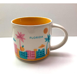 Florida Starbucks You Are Here Collection 14 Ounce Ceramic Mug