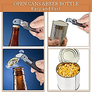 Hand Held Bottle Opener With Magnet,Magnetic Bottle Openers,Stainless Steel Flat Bottle Opener For Refrigerator,Portable Can Opener,Can Tapper,Unique Beer Bottle Opener for Kitchen,Home,Bar(2)