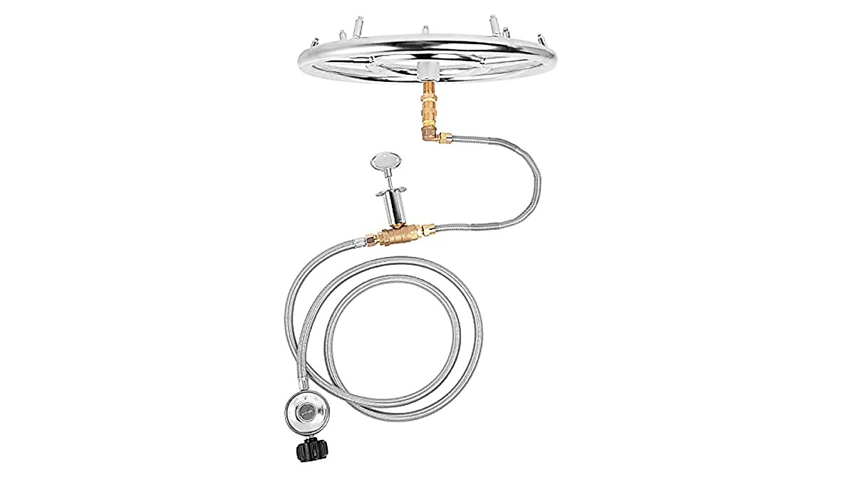 GASPRO Propane Gas Fire Pit Kit, with 12 Inch Jet Fire Pit Burner Ring ...