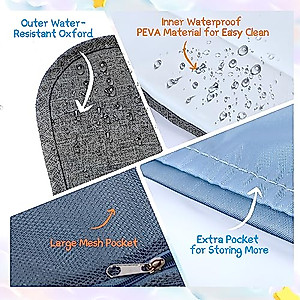 2 Sets PHOEBUS BABY Portable Changing Pad Travel - Waterproof Compact Diaper Changing Mat - Lightweight & Foldable Changing Station, Newborn Shower Gifts