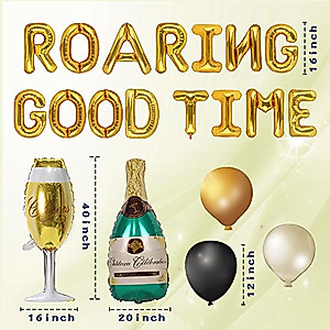 LaVenty Set of 15 Roaring Good Time Balloons Great Gatsby Party Decoration Roaring 20s Party Balloons Roaring Twenties Decorations Flapper Party Decor