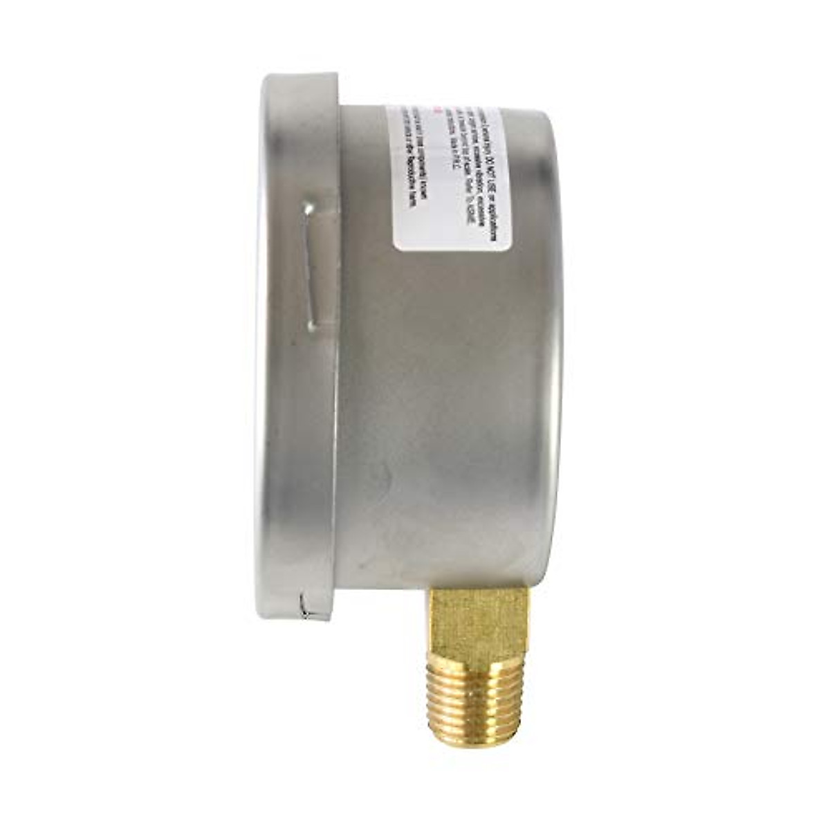 CARBO Instruments Diaphragm Low Pressure Capsule Gauge, 2-1/2" Dial, 0-35 oz/0-60in H2O Range, 1/4" NPT Lower Mount, Stainless Steel Case, Brass Internals, Adjustable, Dual Scale 35 oz/60 inH2O (IWC)