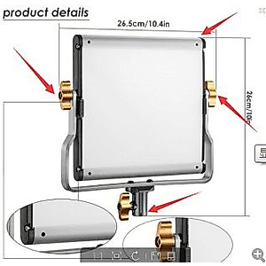 Neewer 2 Packs Dimmable Bi-Color 480 LED with U Bracket Professional Video Light for Studio, YouTube Outdoor Video Photography Lighting Kit, Durable Metal Frame,3200-5600K, CRI 96