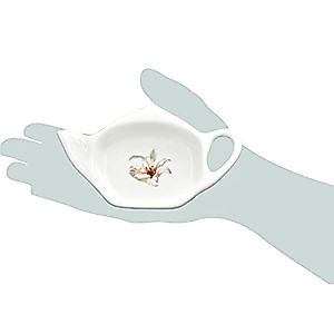 Ceramic Tea Bag Holder Teapot Shaped Teabag Coaster Tray Spoon Rest Set 4.5 inches