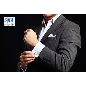 Cuff-Daddy Gold USMC Marine Corp Eagle, Globe & Anchor Officer Cufflinks with Presentation Box