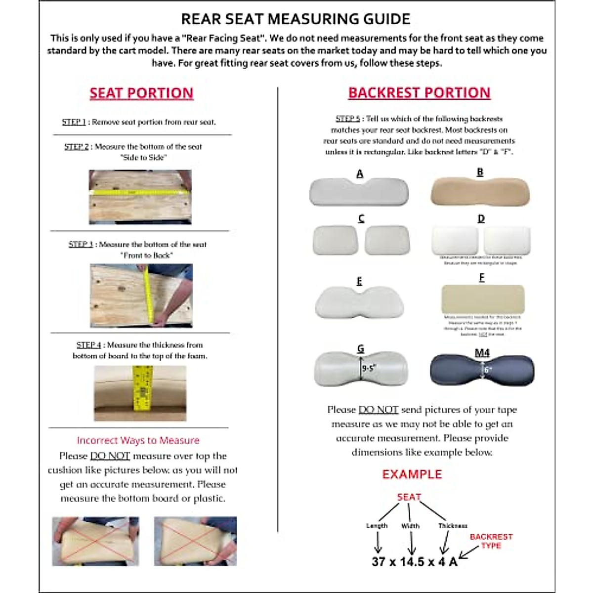 Club Car Pre 2000 "STAPLE ON" Golf Cart Seat Cover With Matching Rear Facing Seat Cover (2 Stripe)