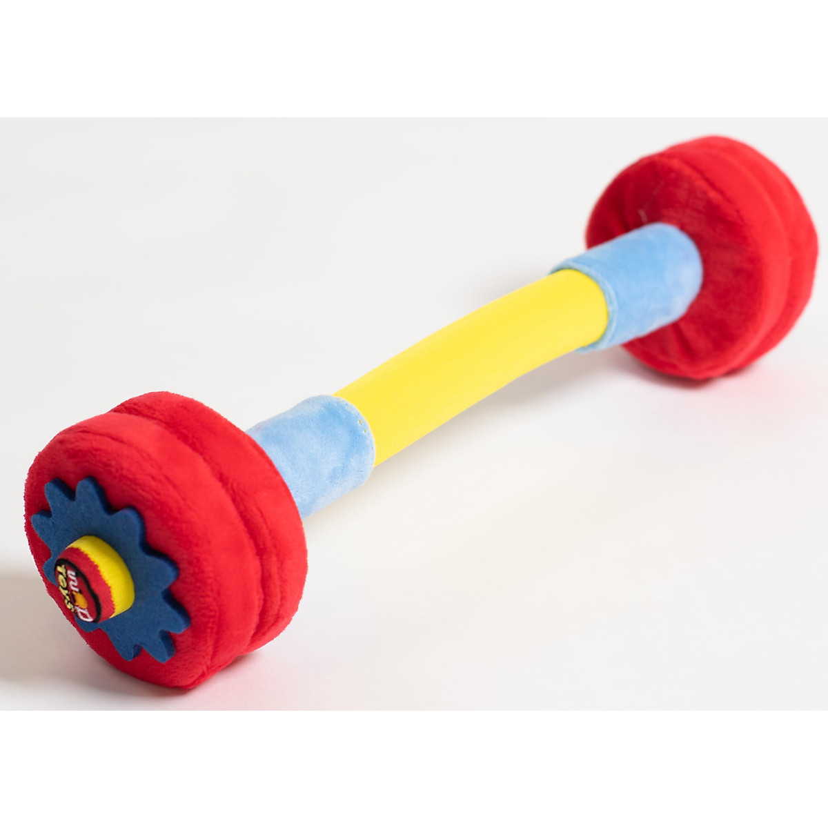 WOD Toys Baby Barbell Plush with Rattle & Sensory Sounds - Safe, Soft & Durable Workout, Exercise and Weightlifting Pretend Play Toys for Toddlers, Newborns, Infants and Babies Ages 0+