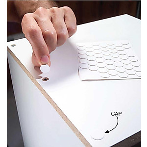 1060 Pack FastCap FC.SP.916.LG 9/16" (14.29mm) Self Adhesive Furniture Cabinet Solid PVC Screw Cap Covers Folkstone Grey Finish