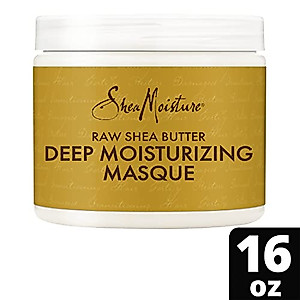 Shea Moisture Deep Treatment Hair Mask to Promote Healthy Hair Growth, Raw Shea Butter with Sea Kelp & Argan Oil, Curly Hair Products, Family Size, 16 Oz