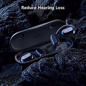 Oladance Open Ear Headphones Bluetooth 5.2 Wireless Earbuds for Android & iPhone, Open Ear Earbuds with Dual 16.5mm Dynamic Drivers, Up to 94 Hours Playtime Waterproof Sport Earbuds -Interstellar Blue
