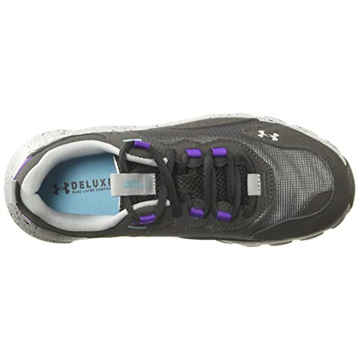 Under Armour Women's Charged Verssert SPKLE, Jet Gray/Fresco Blue, 5.5 Medium US