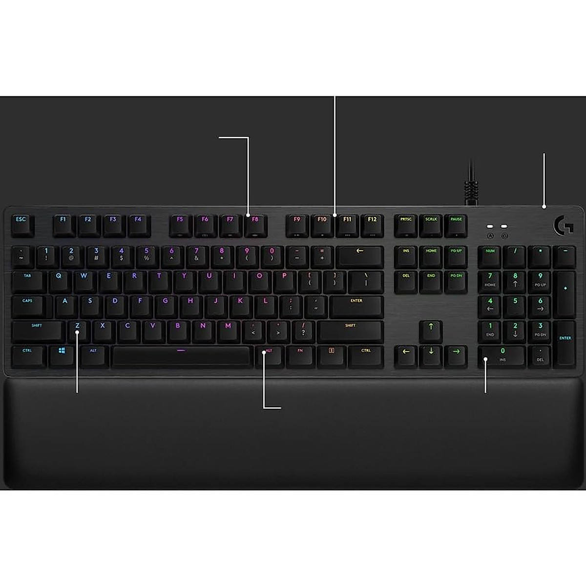 Logitech G513 Carbon LIGHTSYNC RGB Mechanical Gaming Keyboard with GX Brown switches (Tactile)