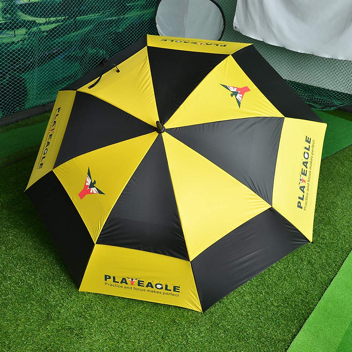 Toxz Double Nylon Canopy Golf Umbrella Anti-UV Windproof Vented Canopy Fiberglass Frame,Auto Open,Large Golf Anti-UV Umbrella