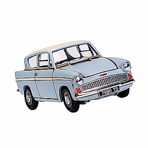 Corgi Harry Potter Flying Ford Anglia with Harry & Ron from The Chamber of Secrets 1:43 Diecast Display Model CC99725, Light Blue