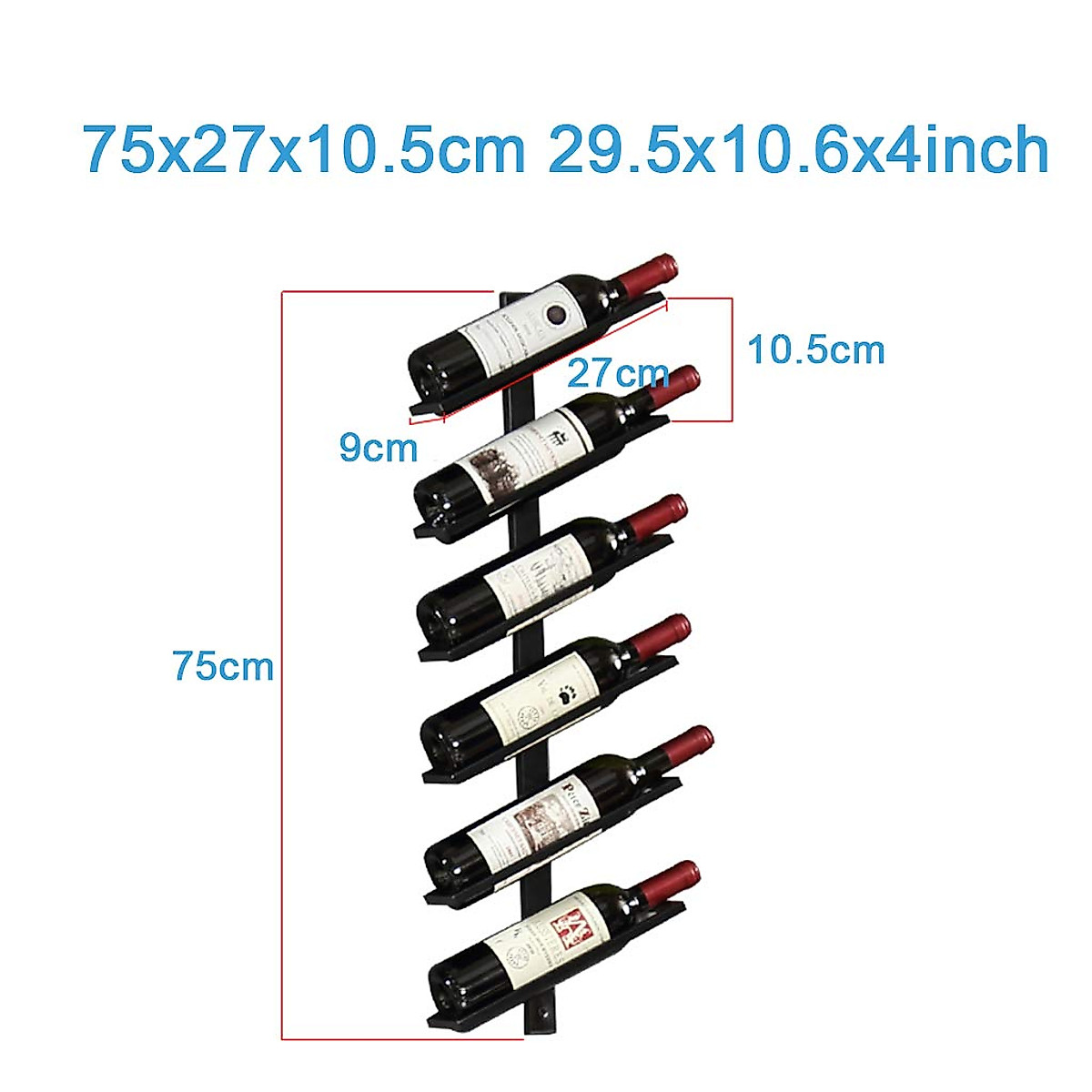 LAXF-Shelf Wall Mount Wine Bottle Storage Rack, Wall Mounted Wine Rack,Cork Storage Store Red, White, Champagne, Home & Kitchen Décor Storage Rack Display