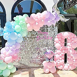 Shimmer Wall Backdrop Silver Backdrop 24 Panels Glitter Sequin Backdrop for Wedding Bridal Shower Birthday Decorations