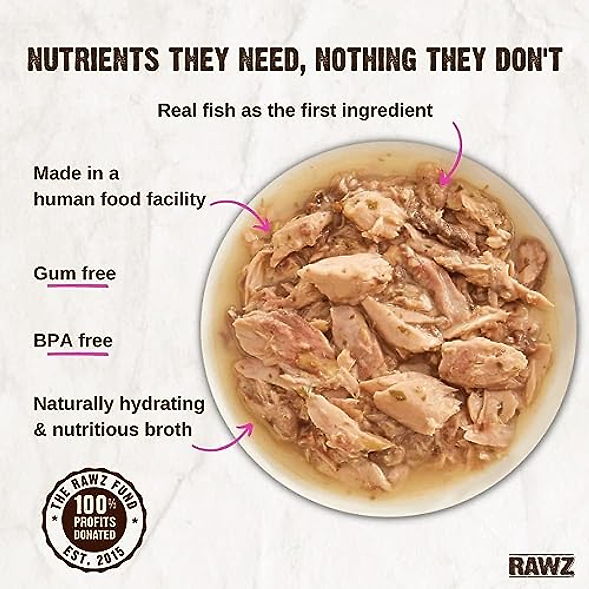 Rawz Natural Premium Canned Cat Wet Food Shredded -12 Pack Cans Variety Bundle -4 Flavors - (Tuna & Salmon, Chicken Liver, Tuna & Chicken, Chicken& Pumpkin) with Hotspot Pets Food Bowl - (5.5 oz Cans)