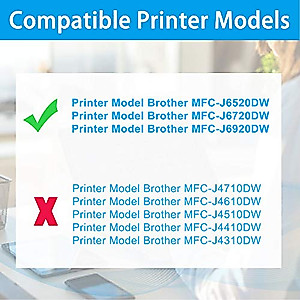 LCL Compatible Ink Cartridge Replacement for Brother LC109 LC109BK LC105 XXL 2400 Pages Super High Yield MFC-J6520DW J6720DW J6920DW (2-Pack Black )