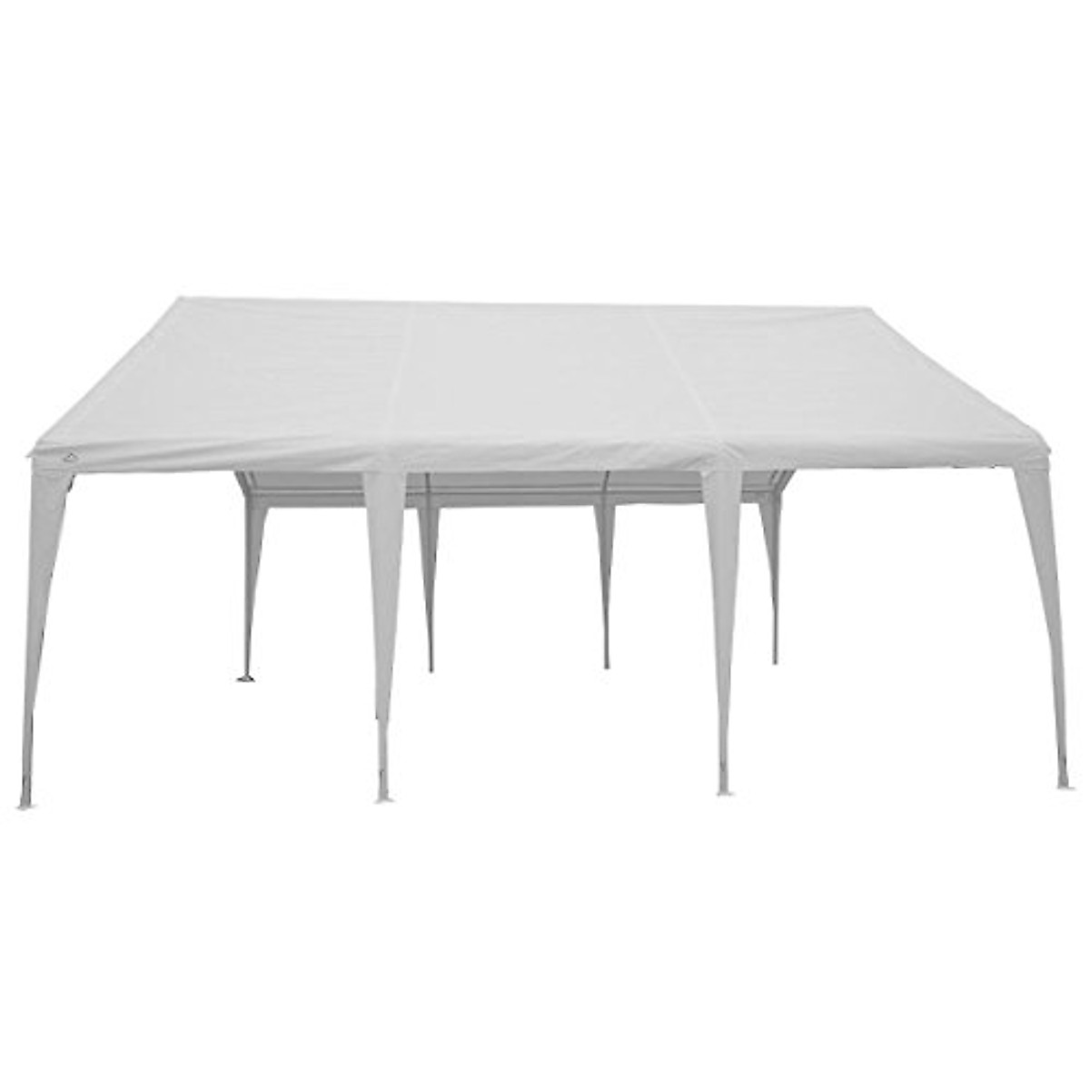 Impact 20' x 20' x 12' Portable Carport Garage Canopy, Outdoor Party Tent with 8 Dressed Legs, White