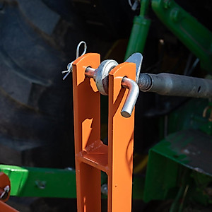 Titan Attachments 3 Point 6 FT Pine Straw Needle Rake, Category 1 Tractors, Coil Spring Tines, Drag-Behind Landscape Rake