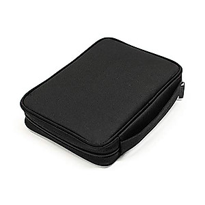 Black Medallion Cross and Pocket Nylon Bible Cover with Handle, Large