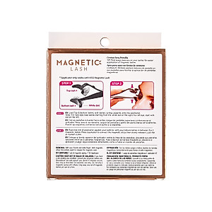 KISS Magnetic Lash 02, Synthetic False Eyelashes with Magnets Under and Over Your Upper Lashes, No Glue Needed, Lightweight, Reusable, Contact Lens Friendly, Cruelty Free, with Lash Applicator, 1 Pair