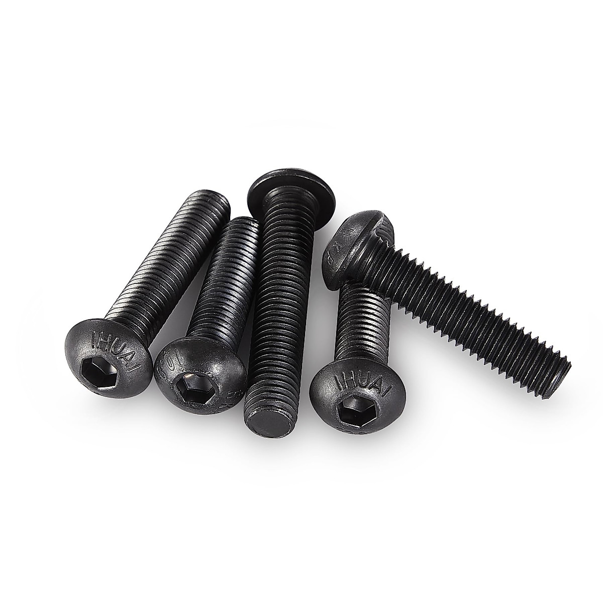Cicidorai M3-0.5 x 8mm Button Head Socket Cap Bolts Screws, 10.9 Grade Alloy Steel, Black Oxide Finish, Machine Thread, Allen Socket Drive, Quantity 100