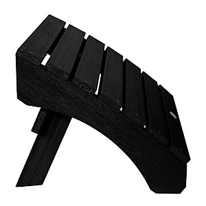 highwood AD-OTL1-BKE Adirondack Folding Ottoman, Black 19W x 20D x 13H in.