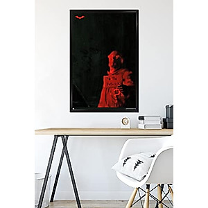 Trends International DC Comics Movie The Batman - The Riddler Teaser One Sheet Wall Poster, 22.375" x 34", Black Framed Version