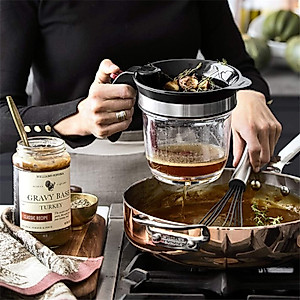 Fat Separator With Bottom Release - Food Strainers,Oil Separator with Strainer 4 Cup Gravy & 1L Grease Separator Cup with Strainer for Improved Health