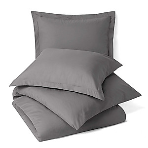 Sheets N More Duvet Cover 1 Piece Set – Ultra Soft Double 800 TC 100 % Egyption Cotton Hotel-Quality – Comforter Cover ,Dark Grey -Full ( 84'' x 86'' )