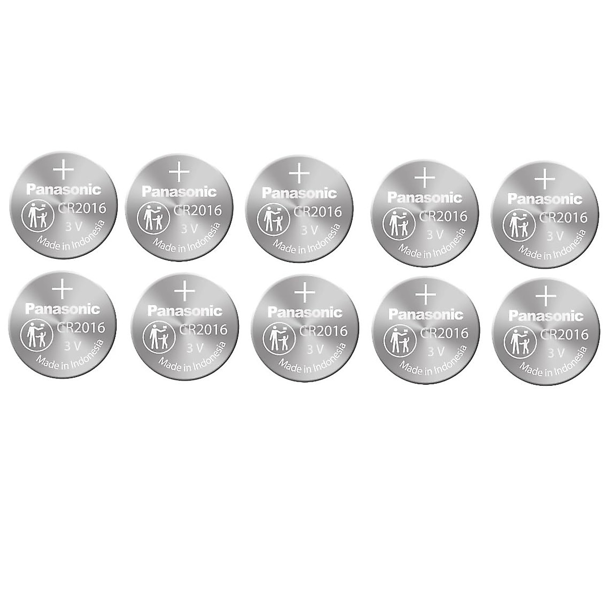 Panasonic CR2016 3 Volt Lithium Coin Battery (10 pcs)