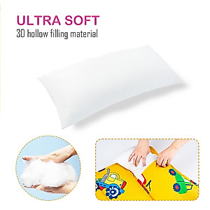 Rossison Nap Mat with Pillow and Blanket 100% Cotton with Microfiber Fill, Padded Sleeping Mat, for Daycare Preschool Toddler Prek Boys Kids (Tractor, Standard-50 x20)