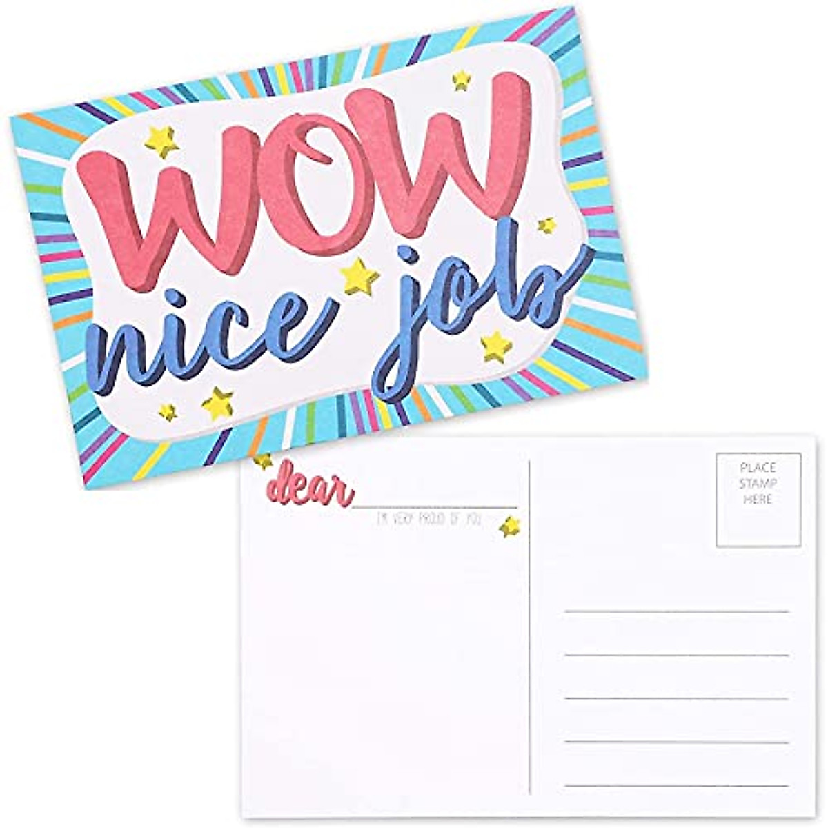 Bright Creations Wow Great Job Inspirational Postcards (4 x 6 in, 50 Pack)