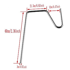 AXLIZER 30pcs Stainless Steel Light Fixed Hook Hanging Gutter Grid Hooks Metal Wire Hooks Ornament Hangers Metal Hangers