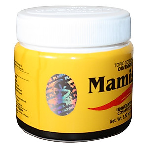 Unguento Mamisan 100 grams, Soybean oil, Petrolatum, Wax, Turpentine oil, Methyl Salicylate, Eucalyptus oil Fragrance, BHT, D&C Yellow no. 5.