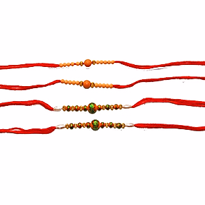 Set of 4 Rakhi Bracelets to USA - Raksha Bandhan Rakhi