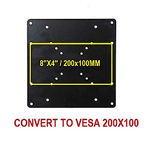 Mount Plus 1056 VESA 200x200 Universal Adapter Plate for TV Mounts | Convert VESA 75x75, 100x100 Mount to Fit 200X100, 200x200 mm VESA Patterns | Includes Hardware Kit