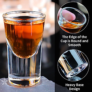 Supwinnet Shot Glasses Set of 6 with Heavy Base 0.5oz Cute Glass Shot Glasses Bulk Mini Wine Glasses Shot Cups Set for Vodka Whiskey Liqueurs Tequila Soju Espressos