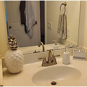 White Hand Soap Dispenser Ceramics Bottles with Elegant Pump Top Bathroom Empty Shampoo Bottles 10oz/300ml