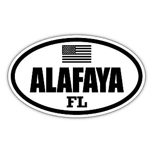 3 Pack Reflective Alafaya FL Florida Orange County Stealthy US Flag Euro Decal Sticker Vinyl for Hard Hats, Bottles, Glass, Toolbox 2" x 3"