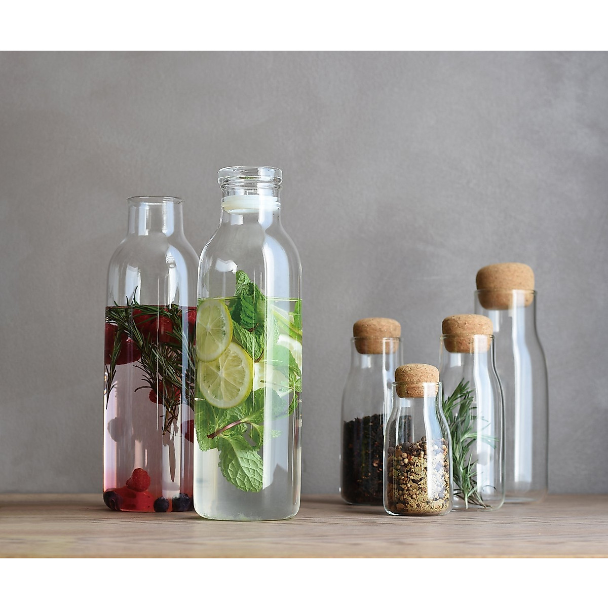 KINTO 27683 BOTTLIT Carafe, 3.3 fl oz (1 L), Microwave and Dishwasher Safe, Heat Resistant Glass