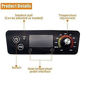 Digital W/LCD Display Control Board Replacement Parts Kit Compatible with Pit Boss Pellet Grill Smoker Austin XL,Tailgater,Classic, Include Meat Probe, Temperure Sensor Probe, and Igniter Hot Rod