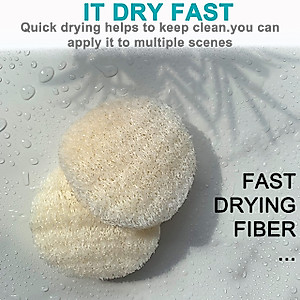 18 pcs/Set Natural Exfoliating Face Pad Loofah Sponge Facial Brush - Makeup Remover - Shower Scrubber - Remove Dead Skin - Body Bath Spa for Men & Women - Renewable Resource - Pack of 18