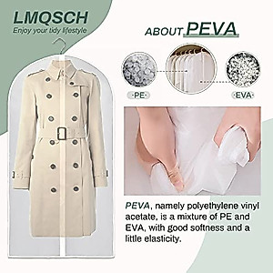 Garment Bags Travel Hanging Clothes Dance Garment Bags Travel Garment Clear Bag Storage Suit Bags Closet Storage Plastic Garment Cover Bags 24''x60'' 8 Pieces LMQSCH