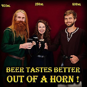 Mythrojan Viking Drinking Horn Authentic Medieval Inspired Viking Wine/Mead Mug 150ml