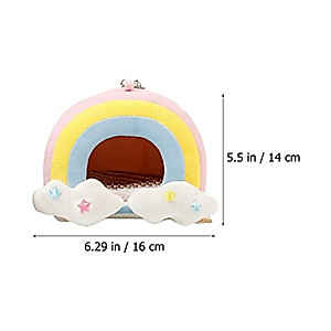 PATKAW Warm Hamster Nest 2 Pack Pet Hamster Hammock Hamster Hanging Hammock Hamster Warm Nest Hanging Hamster Hammock Small Pet Cage Plush Hamster Hut