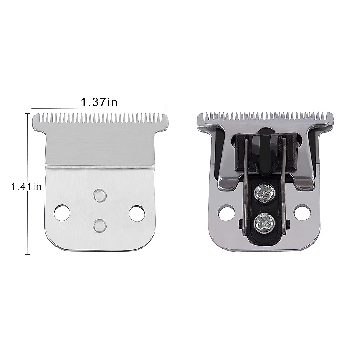 2 Pack Replacement T-Blade Set for Andis D7/D8 Steel Blade, Compatible with Andis SlimLine Pro Li D7/D8 Hair Clipper Trimmer (silver)