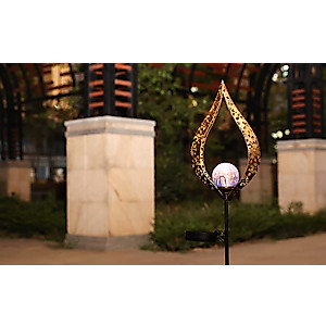 SHICHAO Solar Outdoor Waterproof Lights, Cracked Glass Ball Light for Garden Decoration, can be Given to Friends as Christmas Day Party Landscape Decoration.